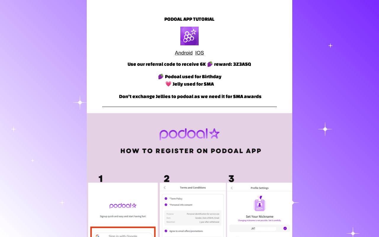 Podoal app